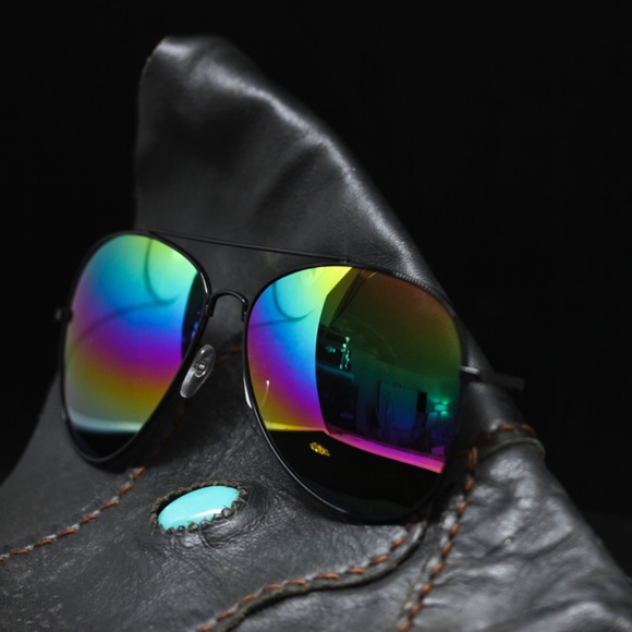 Jenna Jameson | Accessories | Strong And Sexy Black Rainbow Aviators ...